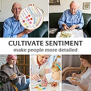 EFOBO Beginners Embroidery Stitch Practice kit, 3 Set Cross Stitch Kits to Learn 31 Different Stitches, Embroidery Kit, Easy to Follow with Instructions, Gifts for Adult Craft Lover Kid