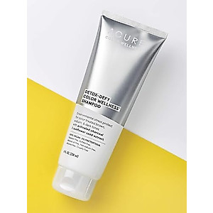 Acure Detox-Defy Color Wellness Shampoo, 100% Vegan, Activated Charcoal & Sunflower Seed Extract - Protects Hair From Environmental Stress & Prevents Color Fade, For Dark Hair, 8 Fl Oz