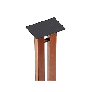 Monolith Speaker Stands (Each) 50 Lbs Capacity, Adjustable Spikes, Sturdy Construction, Ideal for Home Theater Speakers, Adjustable Spikes, 28 Inch, Cherry Wood Finish