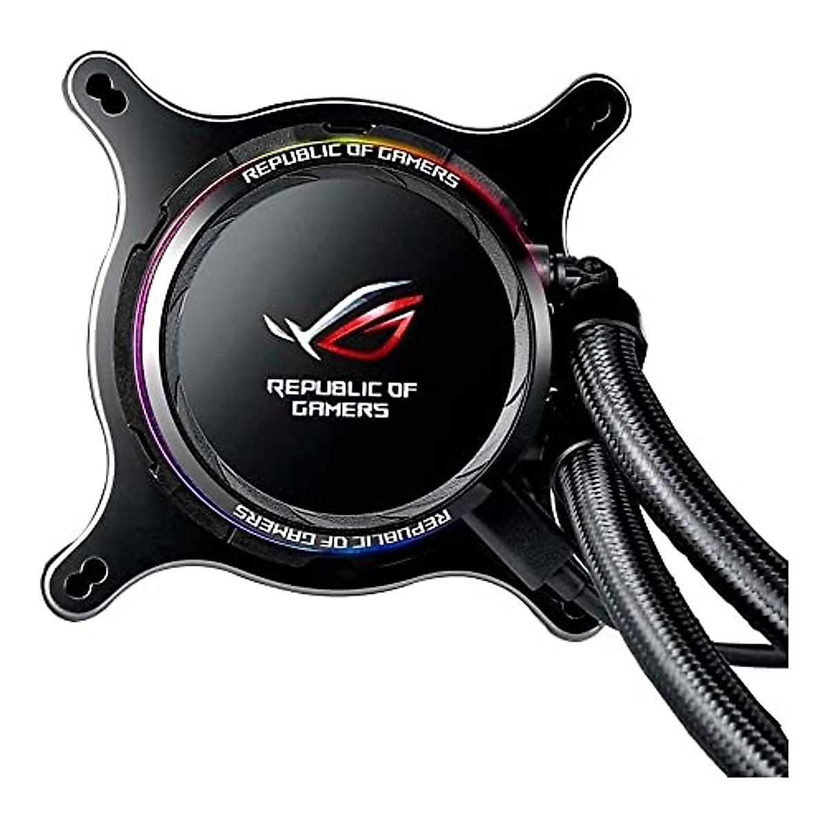Asus ROG RYUO 120 RGB AIO Liquid CPU Cooler 120mm Radiator (120mm 4-Pin PWM Fan) with Livedash OLED Panel and Fanxpert CONTROLS