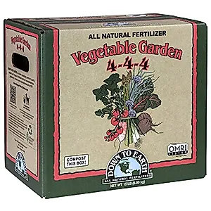 Down to Earth Organic Vegetable Garden Fertilizer 4-4-4, 15 lb