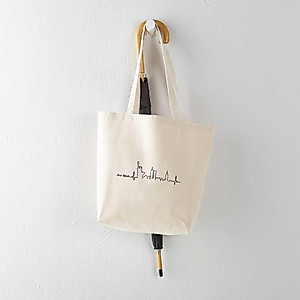 CafePress New York Heartbeat Letters Tote Bag Canvas Tote Shopping Bag