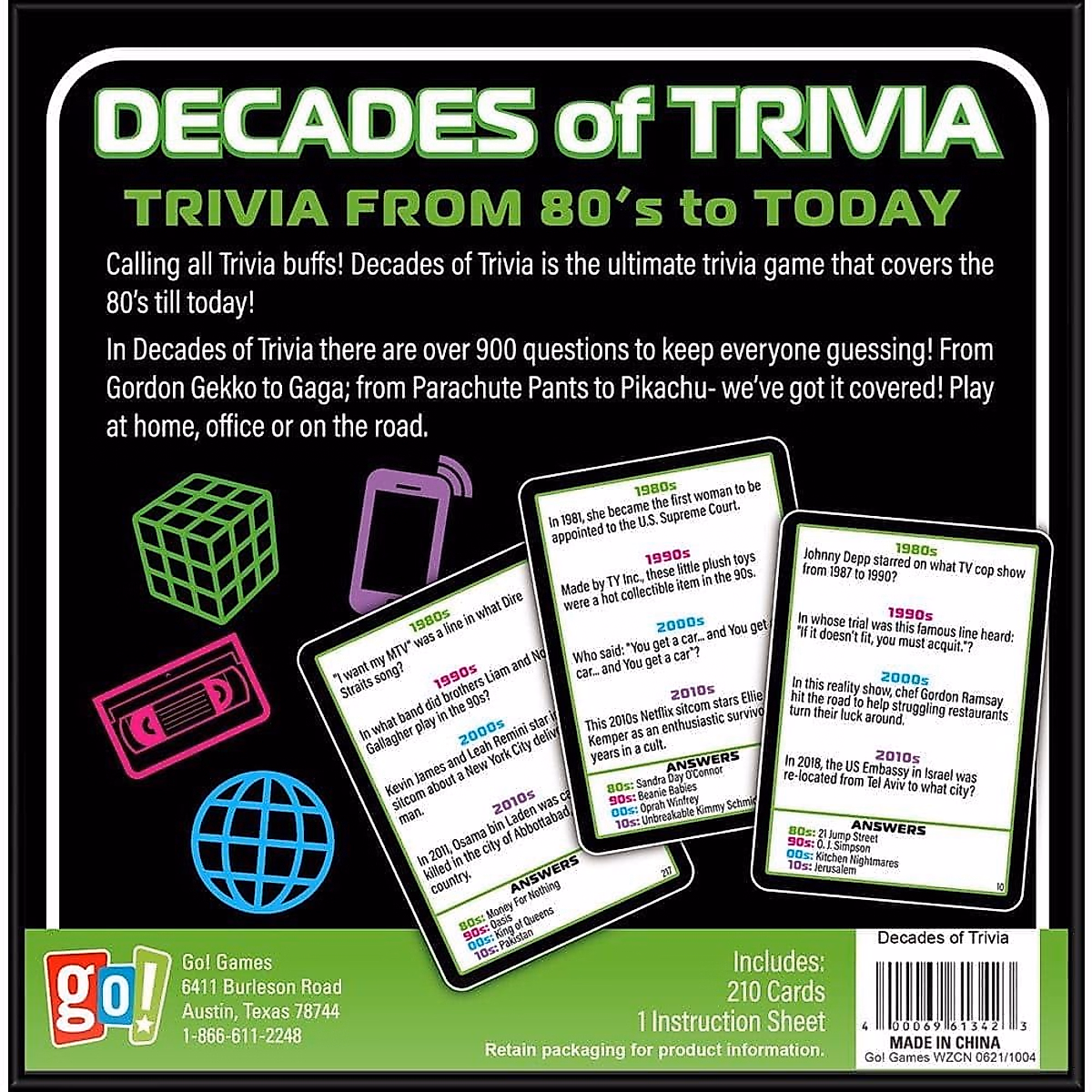 Go! Games, Decades of Trivia Game
