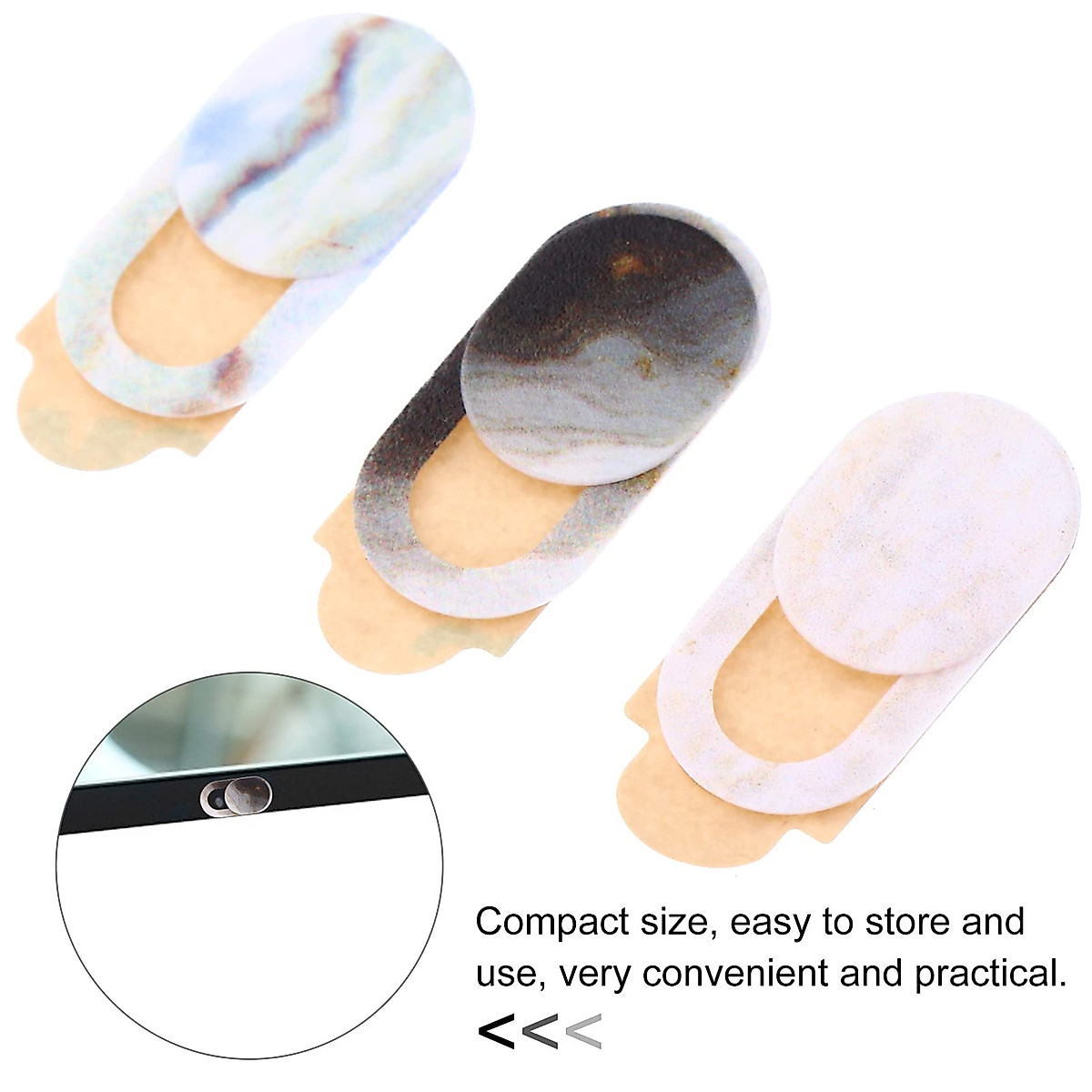 SOLUSTRE 3 Pcs Camera Privacy Cover Phone Webcam Cover Webcam Sticker Tablet Camera Cover Computer Stickers for Laptop Webcam Sliding Cover Slider abs Protective case Personality