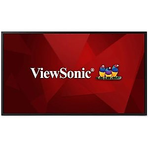 ViewSonic CDE4320 43 Inch 4K UHD Wireless Presentation Display with Integrated Quad Core Processor, 24/7 Operation Rating 16GB Storage Screen Sharing RJ45 or Wi-Fi HDMI DVI VGA, No Base Stand, Black