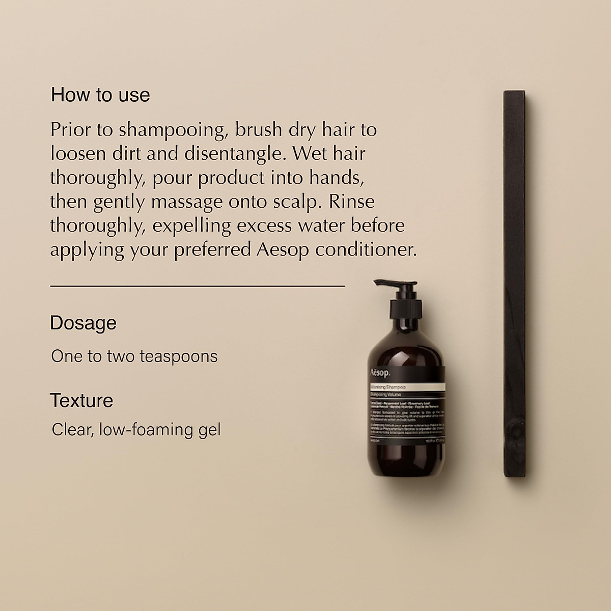 Aesop Volumizing Shampoo | Lifting Formulation for Volume and Body | Boosted with Polyquaternium 67 | 16.9 oz