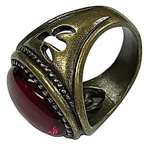 costumebase THE SHADOW RING STAINLESS STEEL Prop Replica Agent (US Sz 12)