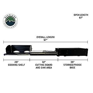 Overland Vehicle Systems OVS Camp Cargo Box Kitchen with Slide Out Sink, Cooking Shelf and Work Station