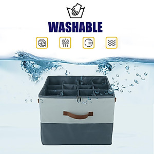 Shoe Organizer for Closet, Shoe Box, Large Shoe Box Storage Containers, Fits 16 Pairs,Foldable Space-saving Storage Container Bins, Fabric Shoe Storage Bins with Clear Cover(Grey)