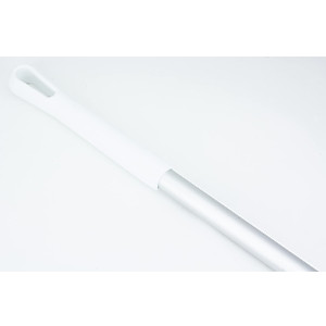 SPARTA 40246EC02 Aluminum Broom Handle, Mop Handle, Replacement Handle With Acme Threaded Tip For Commercial Cleaning, 30 Inches, White