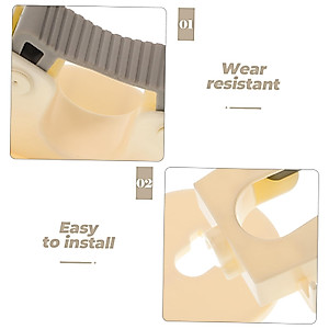 LABRIMP 2pcs Mop Organizer Mop Holder Utensil Adhesive Holder Broom Storage Mount Mop Rack Bathroom Storage Mounted Shelves for Storage Kitchen Hanging Hook Holder White