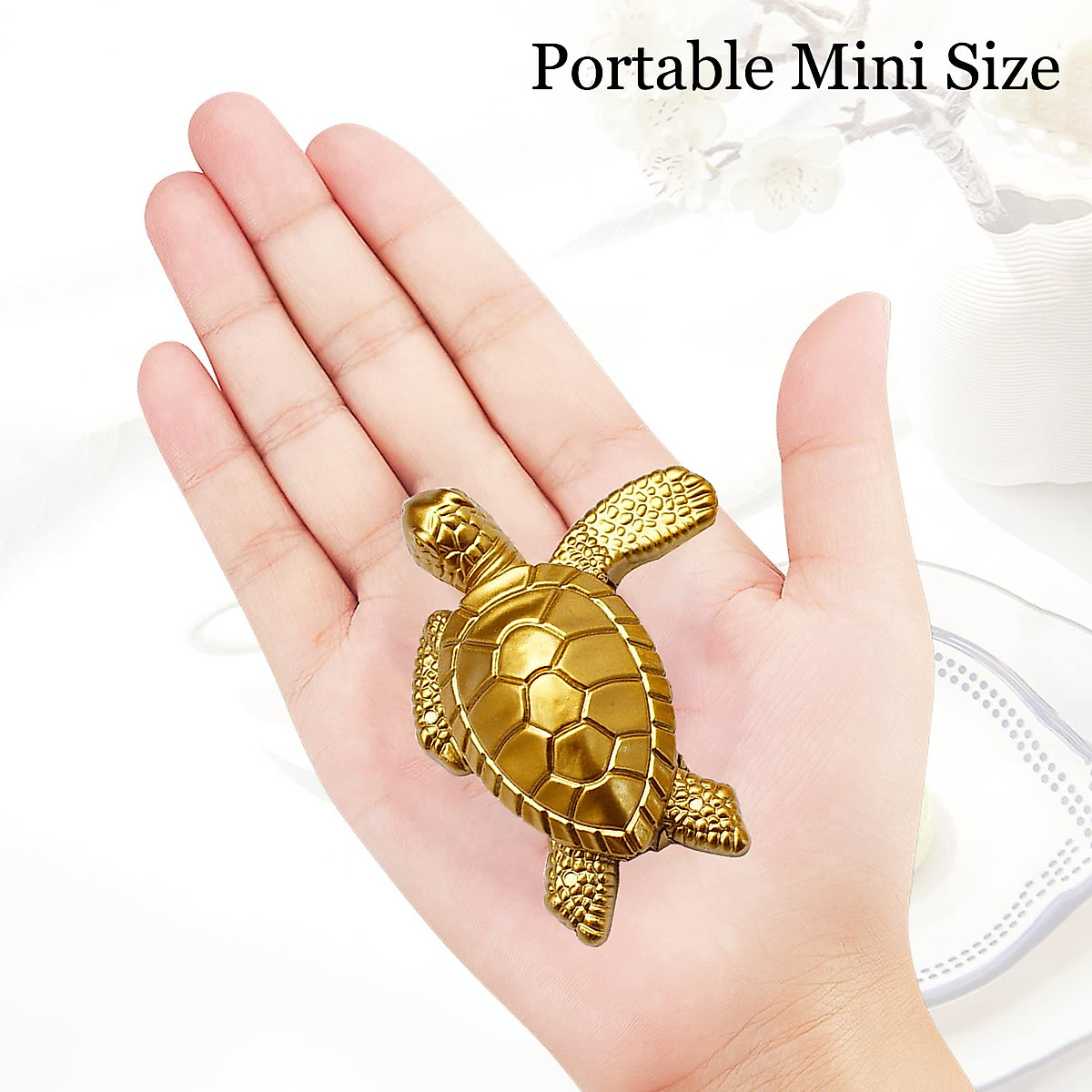 Torch Lighter, Creative Desktop Golden Turtle Butane Lighter, Cool Portable Gas Lighter, Adjustable Soft Flame Lighter, Refillable Butane Lighter for Outdoor Indoor Men Boyfriends Gift(Turtle)