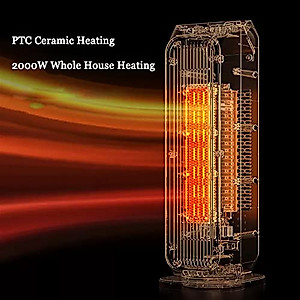 Outdoor Garden Heater Space Heater Indoor Portable Electric Heater Fast Heating Ceramic Electric Heater Overheating & Tip-Over Protection Space Heater Patio Heater (Color : Remote