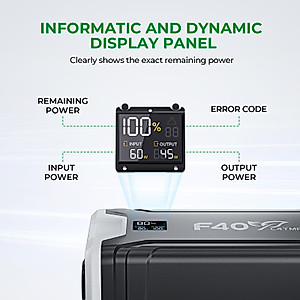 F40C4TMP Portable Power Station, 220Wh Backup Battery for Portable Refrigerator, External Supply Compatible with Most Car Freezers On The Market(Including The CRPRO Series)