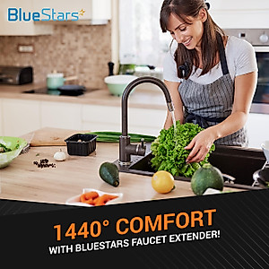 BlueStars Ultra-durable 1440° Rotating Faucet Aerator - Two Water Outlet Modes - Universal Splash Filter Faucet - For Bathroom/Kitchen Sink