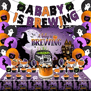 Halloween Baby Shower Party Supplies with Magic Theme, A Baby is Brewing Halloween Baby Shower Party Decorations Supplies, Party Favors for Baby Boy Girl