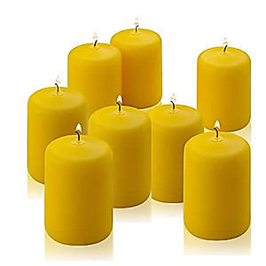 Citronella Pillar Candle - Set of 8 Citronella Candles - 3 inch Tall, 2 inch Thick - 18 Hour Burn Time for Indoor/Outdoor Use