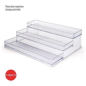Copco Versatile Cabinet Organizer, 3 Tier, Clear