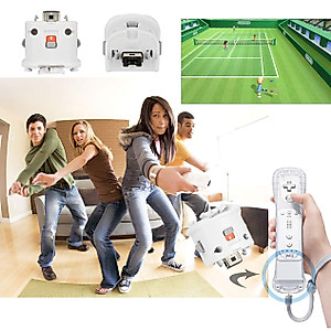 GIRIAITUS Wii Motion Plus Adapter-External Remote Motion Plus Sensor Controller -White,Set2 Pack