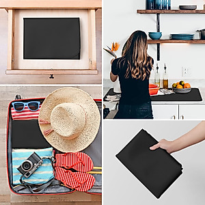 FLASLD Fireproof and Waterproof Stove Top Covers, 21×29.5 inch Electric Stove Cover Mat, Glass Top Stove Cover - Ceramic Glass Cooktop Protector - Flat Top Oven Cover, Black Without Logo