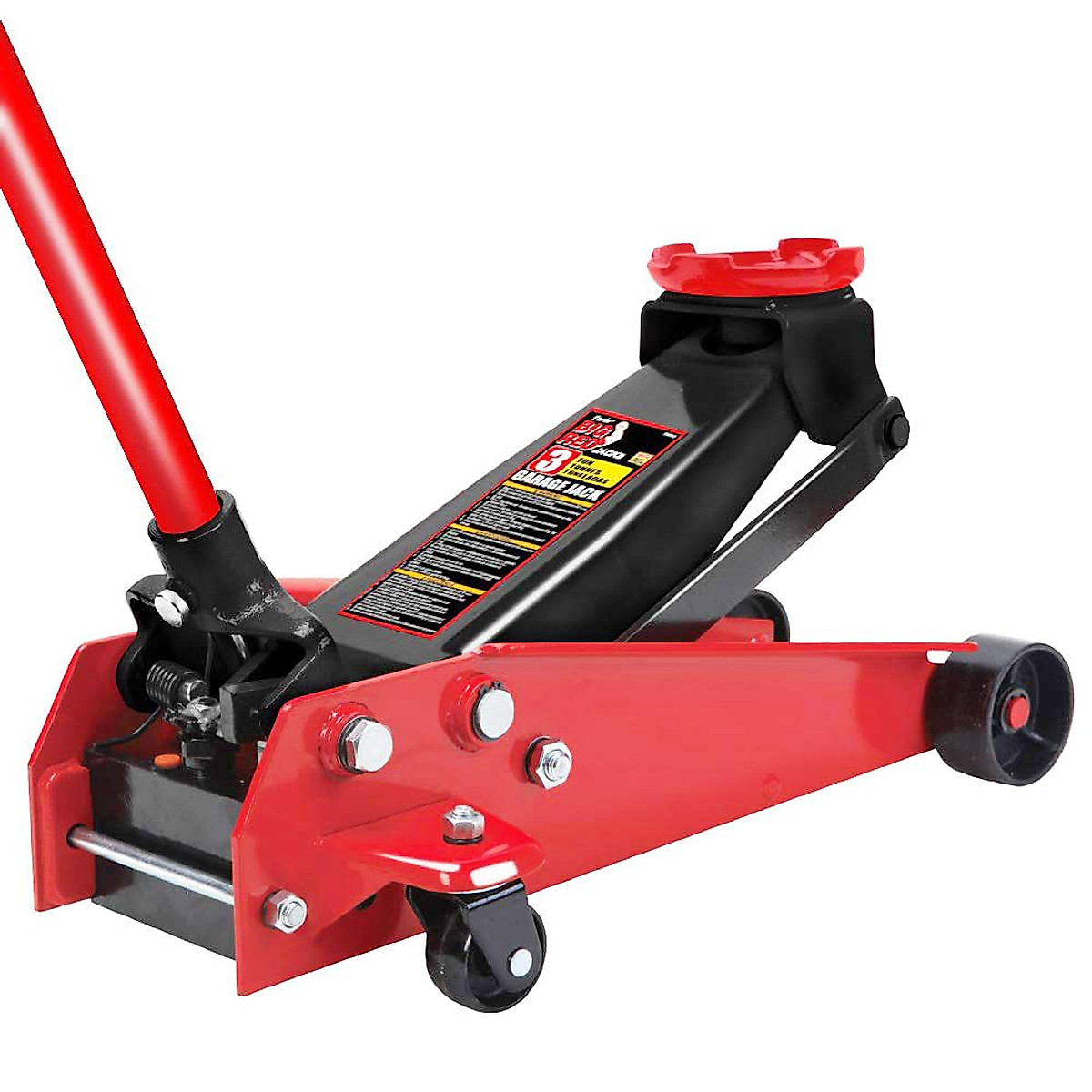 BIG RED T83002 Torin Pro Series Hydraulic Floor Jack with Single Quick Lift Piston Pump, 3 Ton (6,000 lb) Capacity, Red