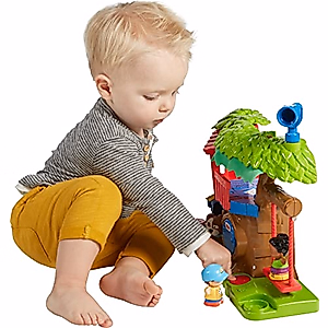 Fisher-Price Little People Toddler Musical Toy Swing & Share Treehouse Playset with 3 Figures for Pretend Play Ages 1+ Years [Amazon Exclusive]