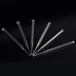 StonyLab Glass Dropper Pipettes, Thick Borosilicate Glass Dropping Pipettes 1ml Non-Graduated Liquid Transfer Pipettes for Laboratory Chemistry, Set of 100