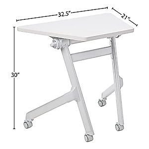 Safco Products Learn Nesting Trapezoid Desk, Small Corner Desk for Classrooms & Custom Classroom Layouts (Pebble Gray)