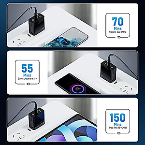 Adaptive USB C & USB A Fast Charger,38W Samsung Super Fast Charger Kit with 6ft Cable,Dual Port Rapid Charging Block forSamsung Galaxy S23 Ultra/S23/S23+/S22/S22 Ultra/S8/S9/S10 /S11