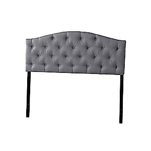 Baxton Studio Myra Headboard, Queen, Grey