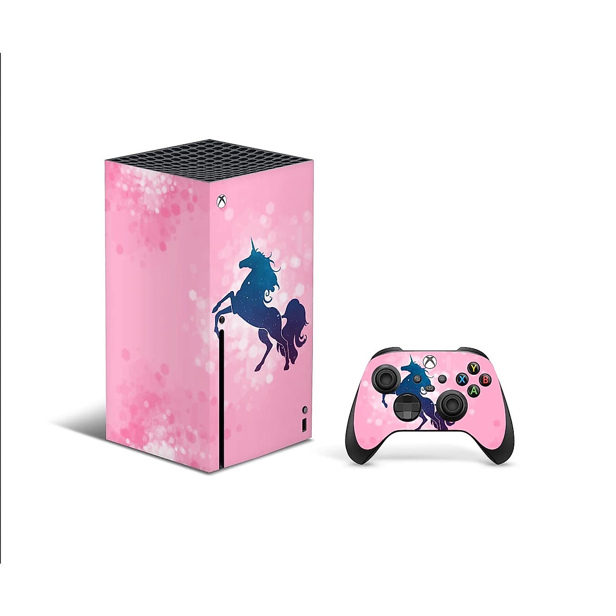 ZOOMHITSKINS Compatible with X1 Series X, 3M Technology Fantasy Pink Blue Unicorn, Durable, Bubble-Free, Made in The USA