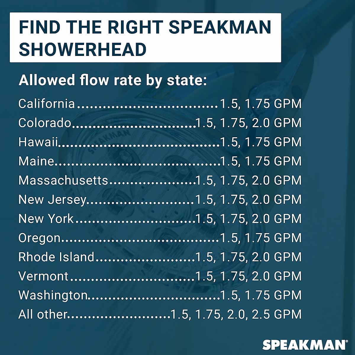 Speakman VS-233010 Neo Anystream 2-Way Shower Combination, 2.5 GPM, Polished Chrome