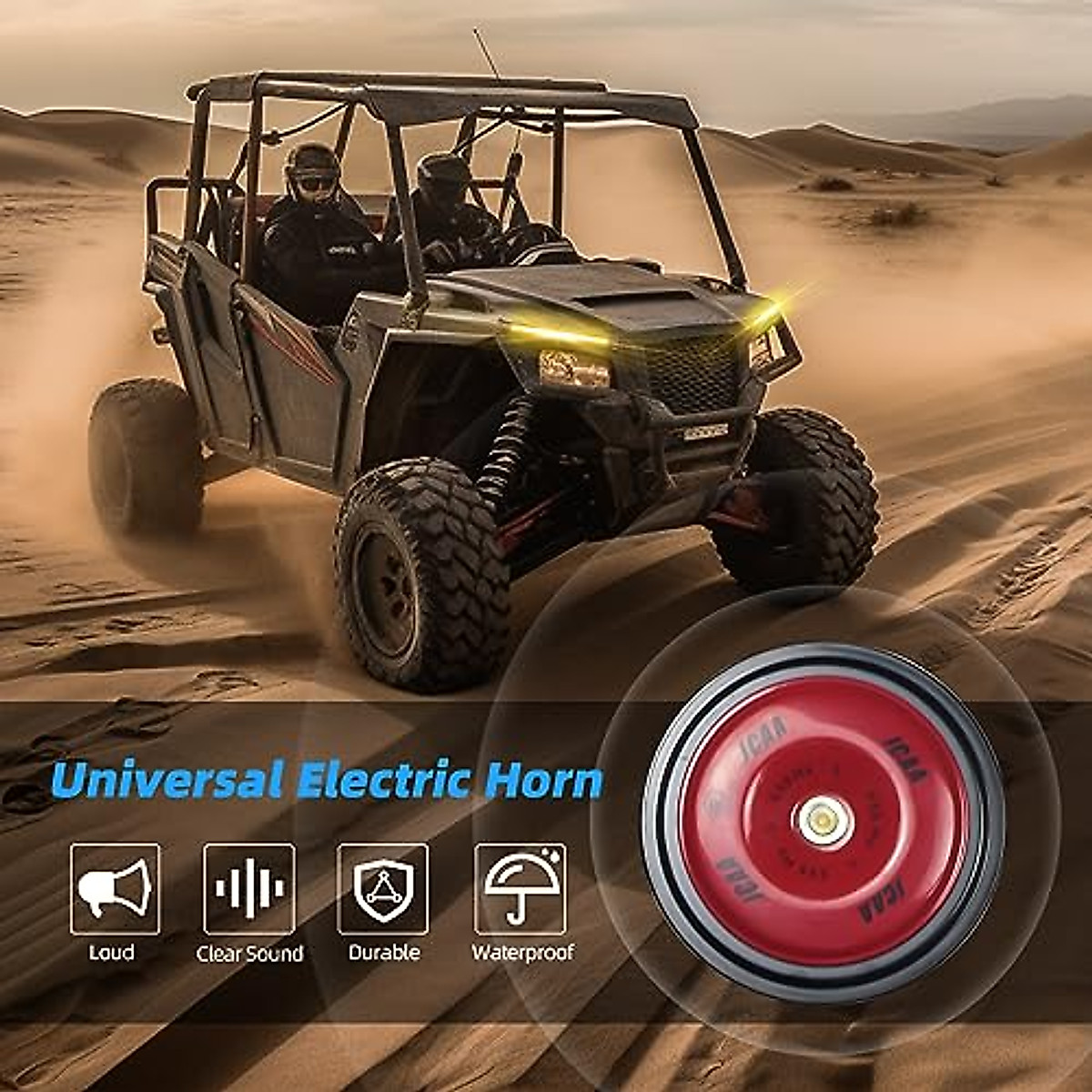 Roykaw UTV ATV Street Legal Kit with Turn Signal Rocker and Hazard Switch, 110dB Horn, Compatible with Polaris, Pioneer, Talon, Can-Am, Kawasaki, Arctic Cat, Upgrade COB illuminant - Even and Natural