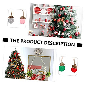 DECHOUS 24pcs Christmas Acorn Ball Hand Decor Christmas Decor Felt Balls Bulk Christmas Hanging Acorn Balls Christmas Tree Hanging Ornament Christmas Acorn Ball Pendant Material Manual