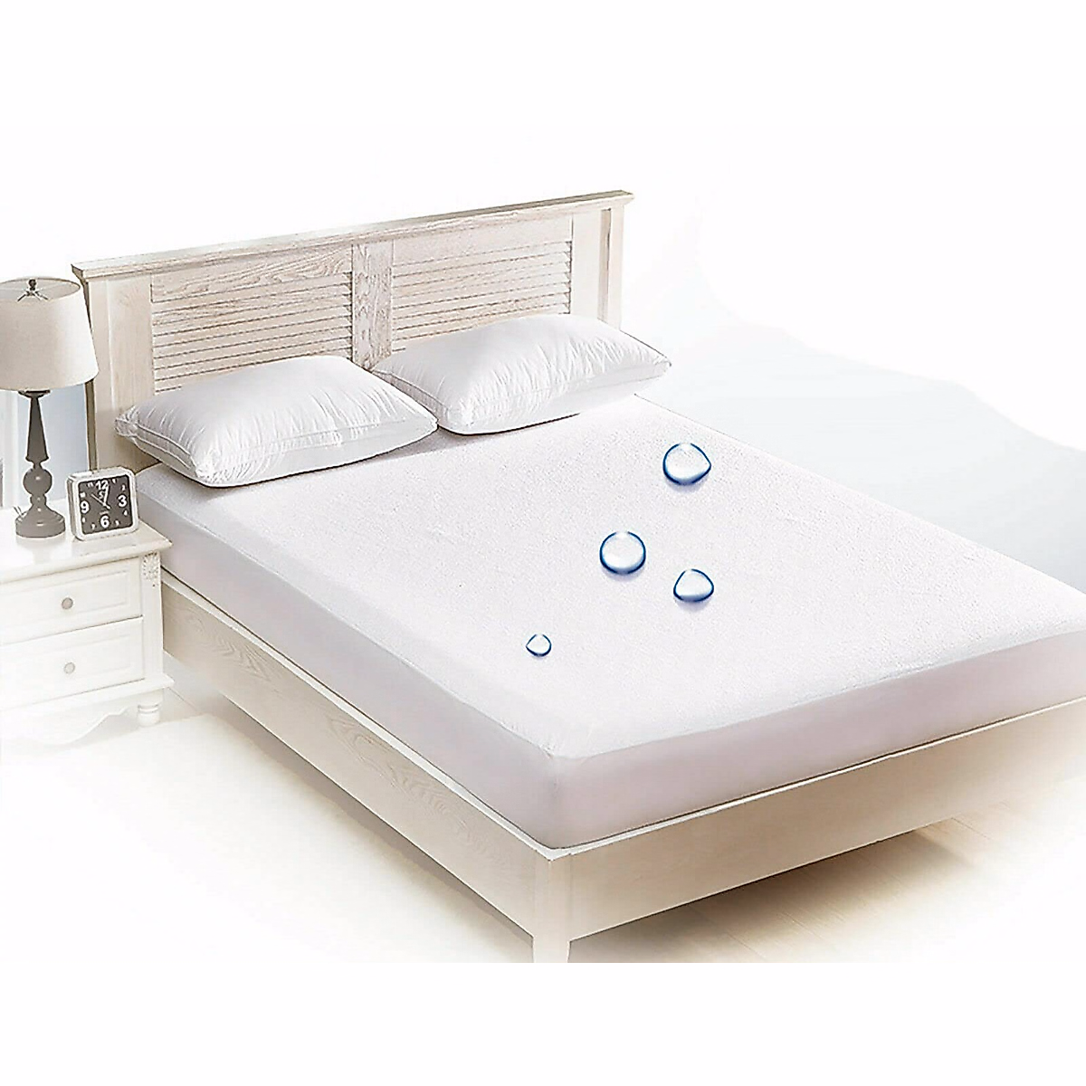 Vinyl Plastic Mattress Protector Fitted Sheet Style Waterproof Mattress Cover Breathable - Bed Wetting and Spill Protection for Mattress Fits a Mattress Up to 11.5" Deep (Twin 76" x 39" x 11.5" Deep)