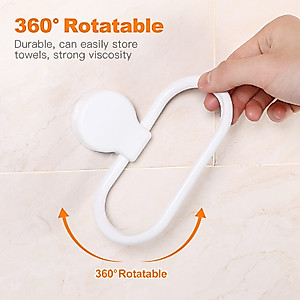 Hemoton Bathroom Towel Ring Holder Self Adhesive Towel Ring Towel Hanger No Drill Towel Bar Hand Towel Ring No Drilling Towel Rack Paper Towel White Wall Hanging Tower Hanger