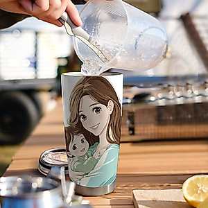 FOCIUZTA 20oz Playful Landscape Tumbler with lid, Travel Coffee Cup, Ideal for Easter, Gaming Enthusiast, Mother Day, and birthday gifts