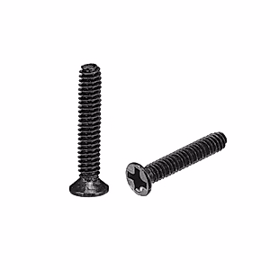 uxcell M2 x 12mm Phillips Screws Fastener Black for Laptop PC TV Fan Switch 500pcs