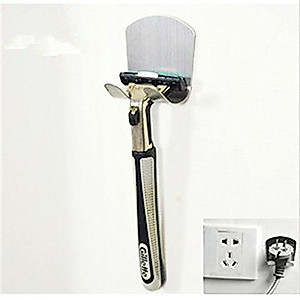 RFORPLY Set of 4 Stainless Steel Multi Purpose Sticking Hook ,Shaving Razor,Plug Hook,Towel Hook