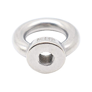 Eowpower 2Pcs 304 Stainless Steel M10 Ring Eye Bolt Threaded Nut and Screw