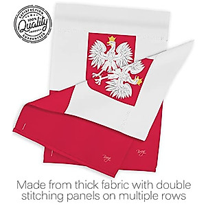 Breeze Decor Poland Garden Flag Regional Nation International World Country Particular Area House Decoration Banner Small Yard Gift Double-Sided, Made in USA