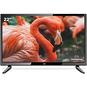 CONTINU.US 22-inch TV | CT-2280, 1080p Small Flat Screen TV, High Definition LED Non-Smart TV with HDMI, USB, VGA, & Headphone - Compatible with Amazon Fire, Apple TV & ROKU Stick | 2024 Model
