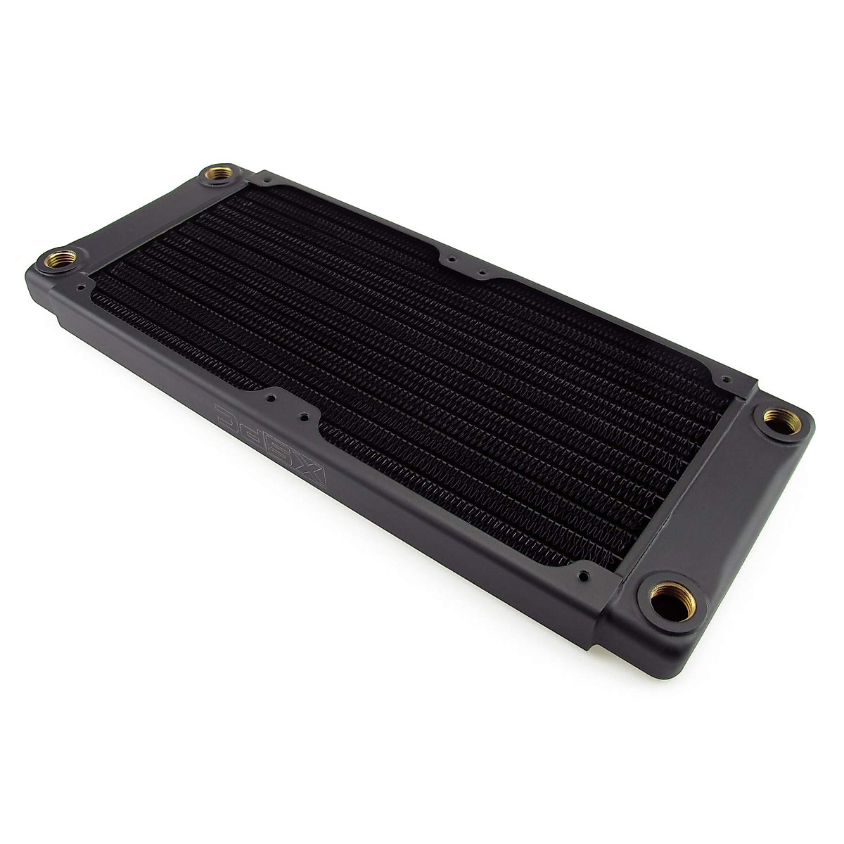 XSPC TX240 Crossflow Ultra Thin Radiator, 120mm x 2, Dual Fan, Black