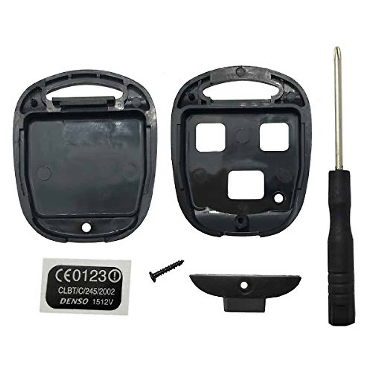 Horande Replacement Key Fob Case Shell fits for Lexus ES GS GX is LS LX RX SC ES300 ES330 GX470 LX470 IS300 IS330 RX300 RX330 RX350 RX400h Keyless Entry Key Fob Cover Housing (Pack 2)