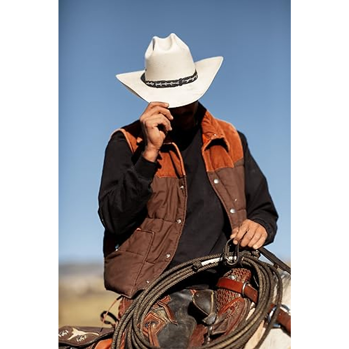 Gamboa Cowboy Hat Band Hat Bands for Cowboy Hats Cowboy Hat Band for Men Cowboy Hat Bands for Women Hair Bands Black