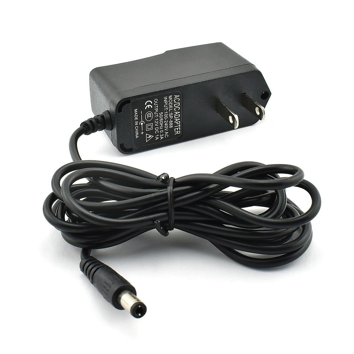 ZYAMY 12V 1A 12W AC/DC Power Adapter AC 110-240V to DC 12V 1000MA Power Supply Converter 2m Wire DC 5.5x2.5/2.1mm Charger for Router, STB, LED, Security Camera