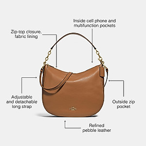 COACH Elle Hobo Shoulder Bag, Light Saddle
