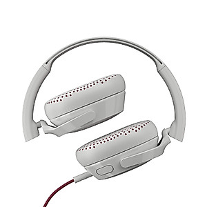 Skullcandy Riff Wired On-Ear Headphones - White/Crimson