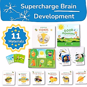 TOYVENTIVE Smart Baby Box for Girl - Educational Developmental Learning Toys for 1 + Year Old, Montessori Toddler Busy Book, Toddler Flash Cards, Baby Board Books, First Birthday Gifts for Girl