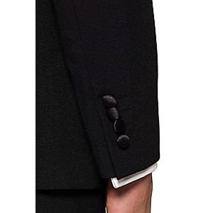 Opposuits Men's Formal Outfit - Premium Tuxedo Suit - Slim Fit - Black - includes Blazer, Pants and Bow Tie